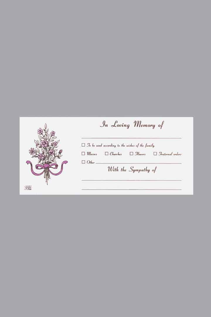 Floral Memorial Offering Envelope – Vischer Funeral Supplies