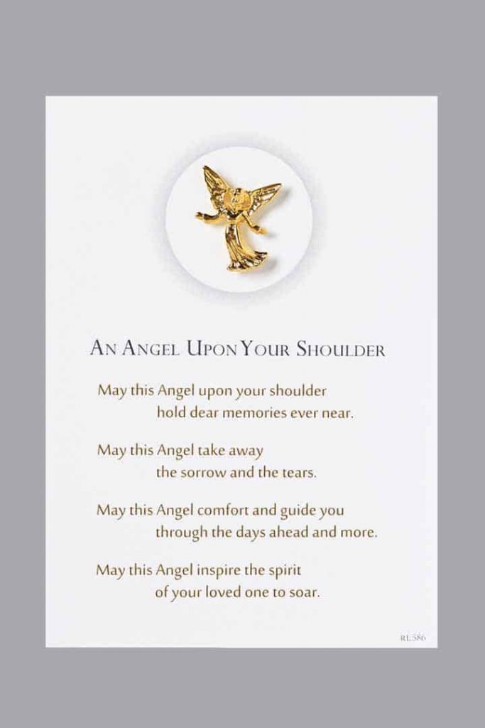 Angel Pin And Card – Vischer Funeral Supplies