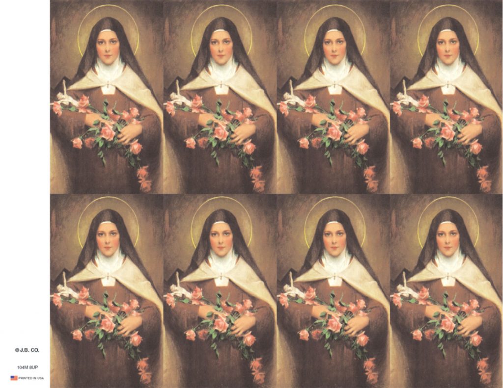 St. Therese of Lisieux Prayer Card – Vischer Funeral Supplies