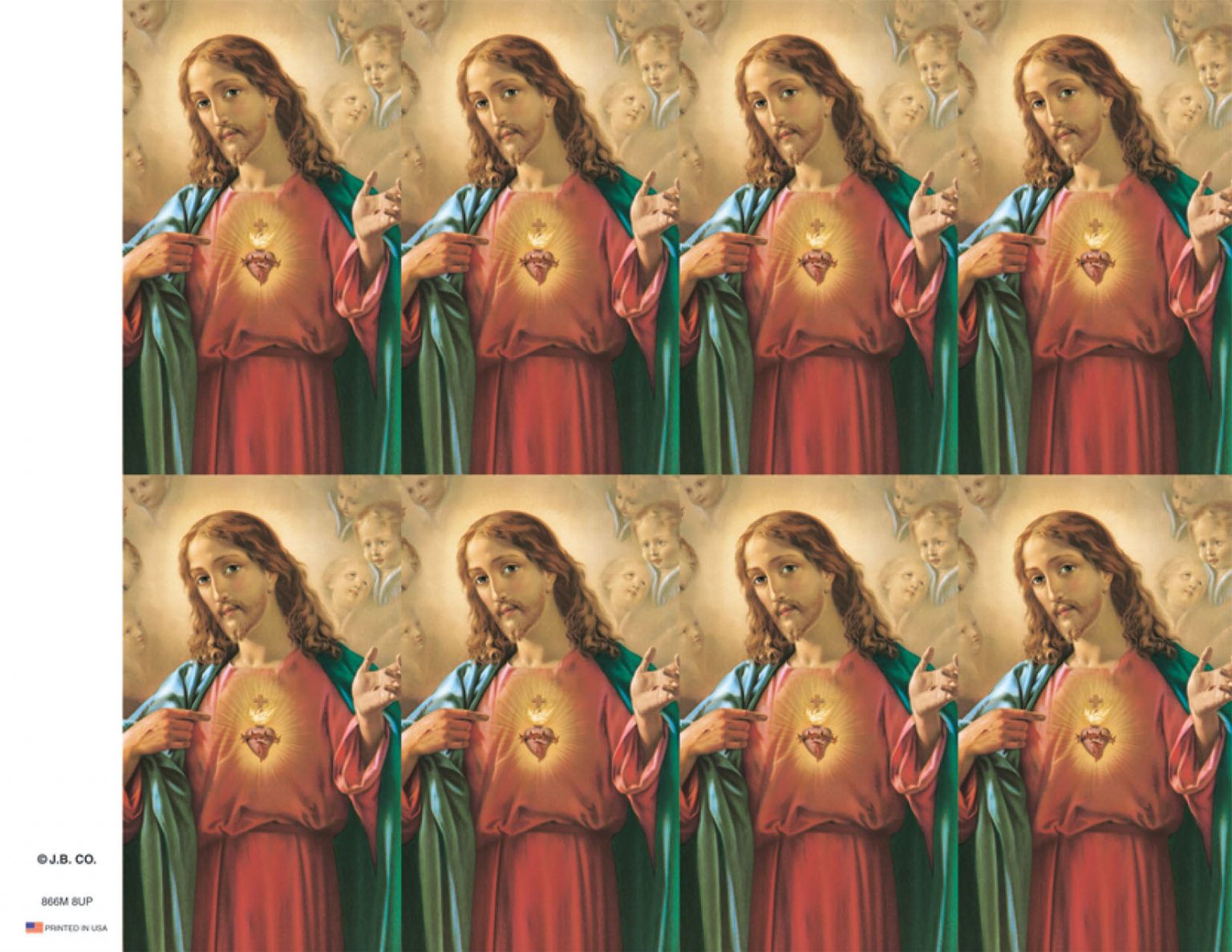 Sacred Heart of Jesus Prayer Card – Vischer Funeral Supplies